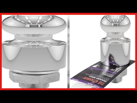 CURT 40032 Chrome Trailer Hitch Ball, 3,500 lbs, 2 Inch Rise, 1 78 Inch Diameter, 1 x 2 18 Inch Sh