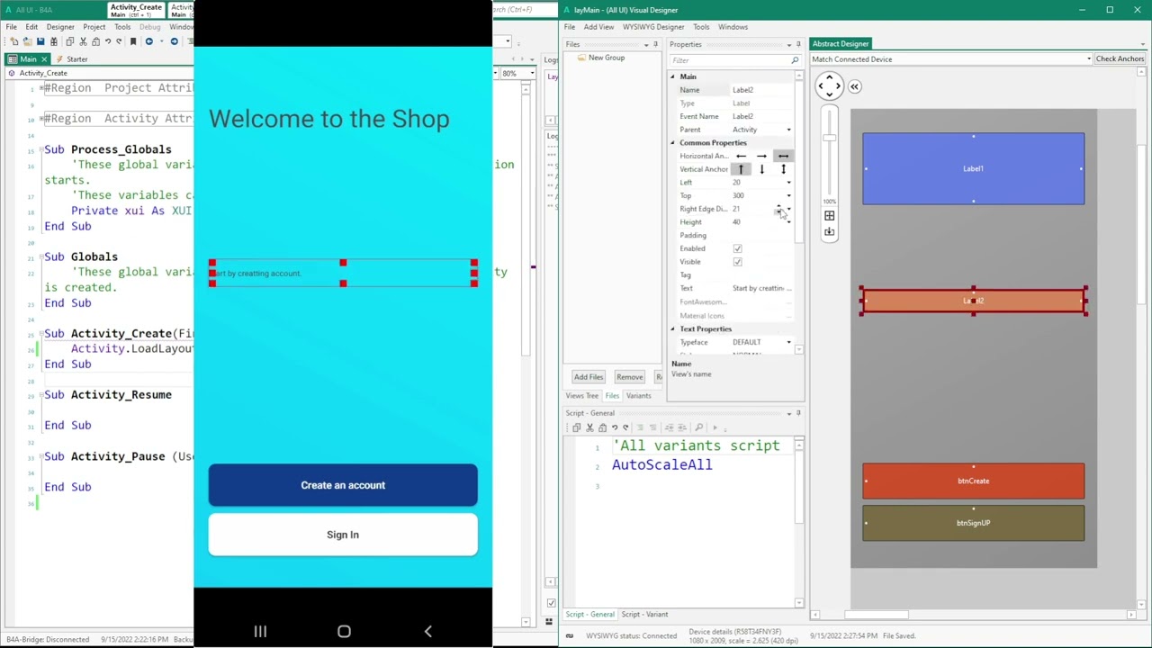 Making a Prototype in B4A Part 1
