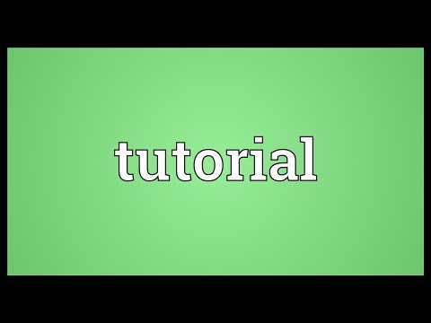 Tutorial Meaning