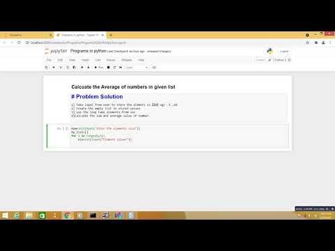 Calculate the Average of number in a given list