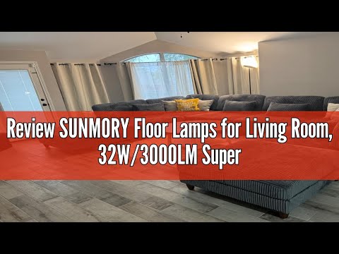 Review SUNMORY Floor Lamps for Living Room, 32W/3000LM Super Bright LED Floor Lamp with Remote Contr