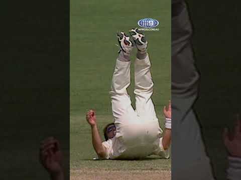 Mark Waugh snags an all-time classic caught & bowled! ????????????#9WWOS #Cricket #ClassicCatch #shorts