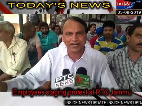 Employees staging protest at RTO Jammu