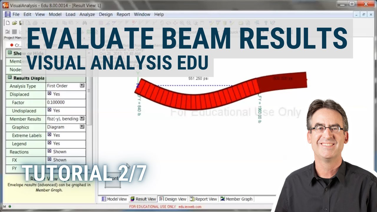 Evaluating Beam Results (VisualAnalysis Edu Tutorial 2/7)