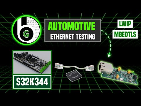Automotive Ethernet Demonstration||LwIP & MbedTLS||NXP S32K344|| TJA1103 ||100 Base T1 to 100Base-Tx