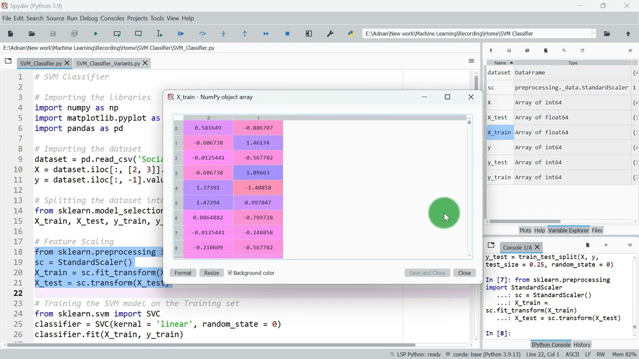 Classification: Support Vector Machine (SVM) 05: Basic Implementation using Python