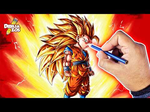 HOW TO DRAW GOKU SSJ3 🤩 [EASY AND WELL EXPLAINED] | DRAGON BALL DAIMA