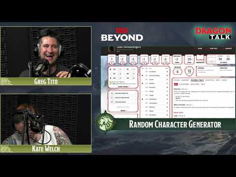 Dragon Talk: Random Character Generator, 8/7/19