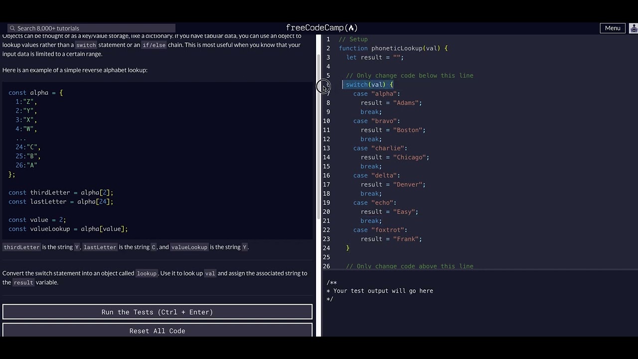 Using Objects for Lookups - Free Code Camp Help - Basic Javascript - Algorithms & Data Structures