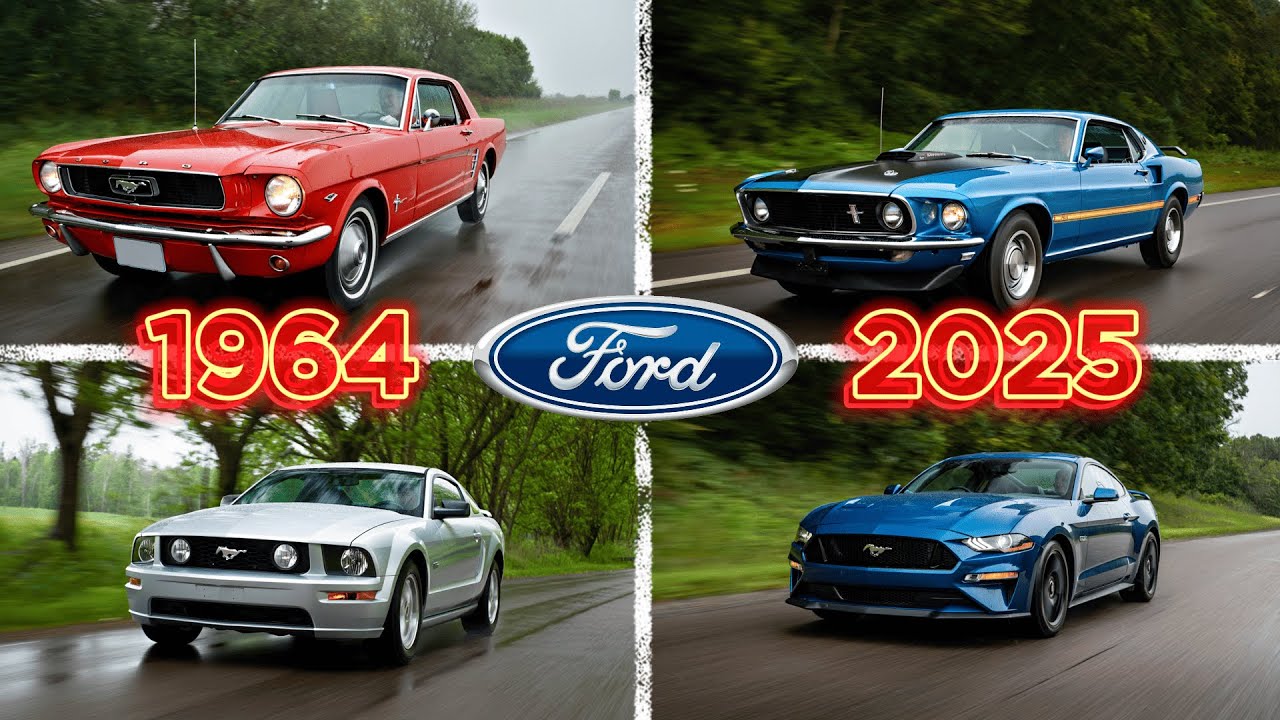 Ford Mustang Evolution (1964–2024) – Every Generation Morphing in HD