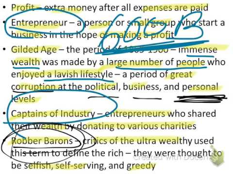 Jarrett Ch 5 Industrialization and the Gilded Age Vocabulary Part II