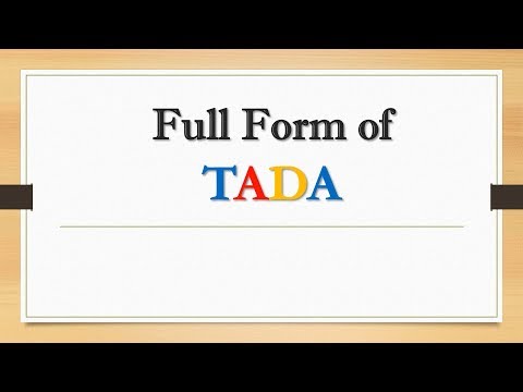 Full Form of TADA || Did You Know?