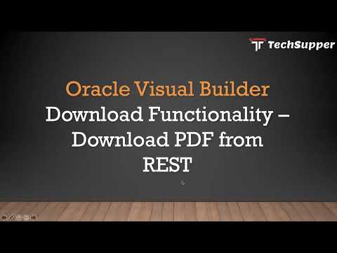 7. Download PDF from REST API | Oracle VBCS | VBCS #vbcs #oracle #oracleerp