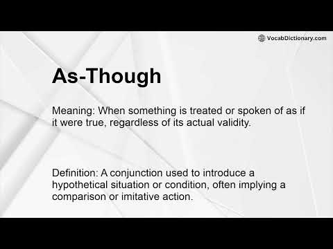 As-Though Meaning