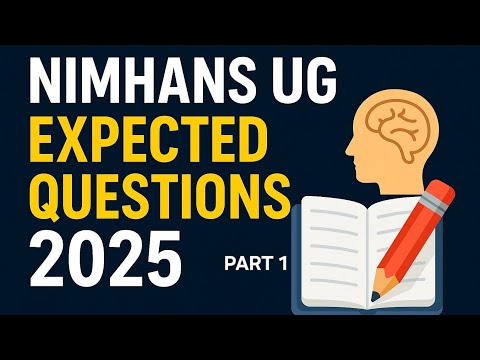 NIMHANS UG ENTRANCE EXAM 2025|| NIMHANS ENTRANCE EXAM QUESTION PAPER||PART 1