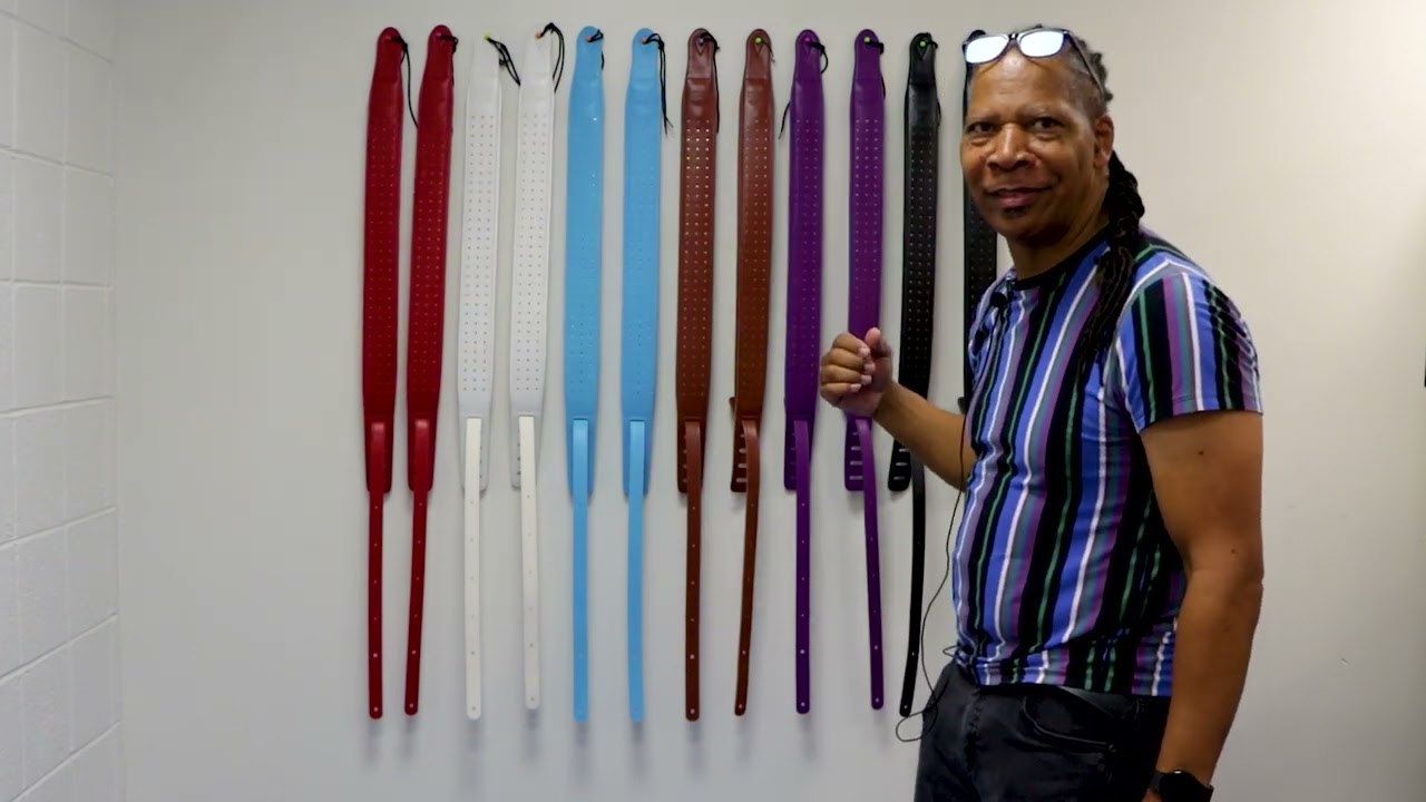 Light Up Your Playing with a Black LED Guitar Strap!