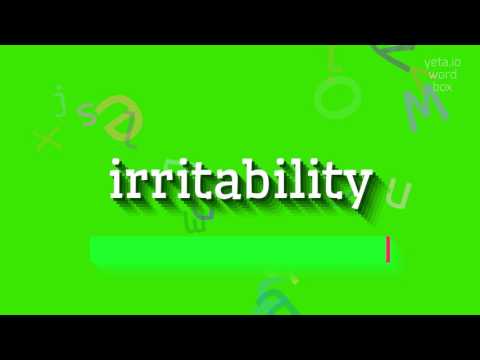 How to say "irritability"! (High Quality Voices)
