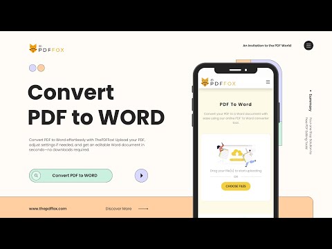 How to Convert PDF to Word for Free Online | Fast & Easy with The PDF Fox!