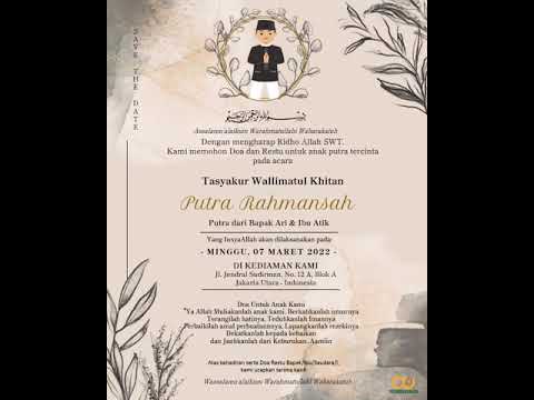 VIDEO UNDANGAN KHITAN DIGITAL | UNDANGAN SUNAT | SUNATAN |WALIMATUL KHITAN | KHITANAN - KHT02