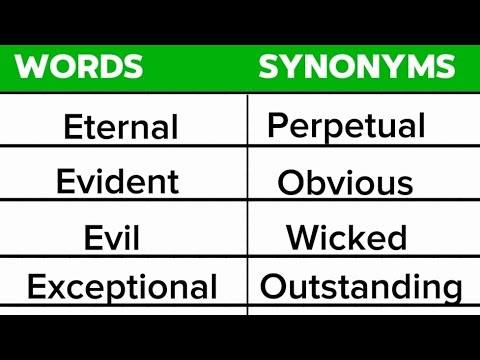 Learn 100 Common Synonym Words in English To Improve Your Vocabulary