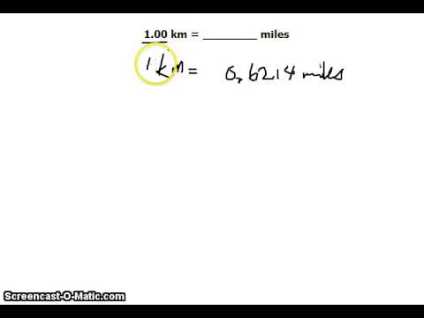 Fwd: Unit Conversion: 1.00 km to miles