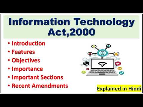Information Technology Act,2000 |Objectives of IT act|Importance| Important Sections #cybersecurity