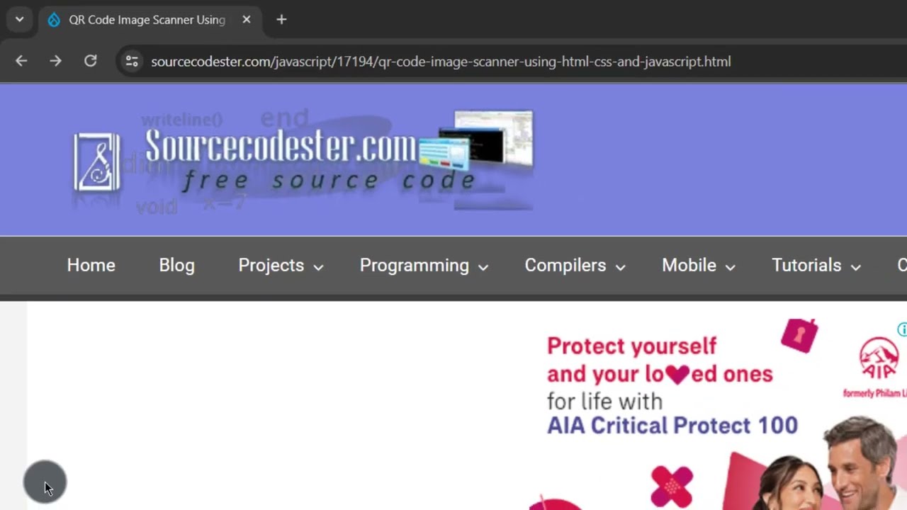 QR Code Image Scanner Using HTML, CSS and JavaScript