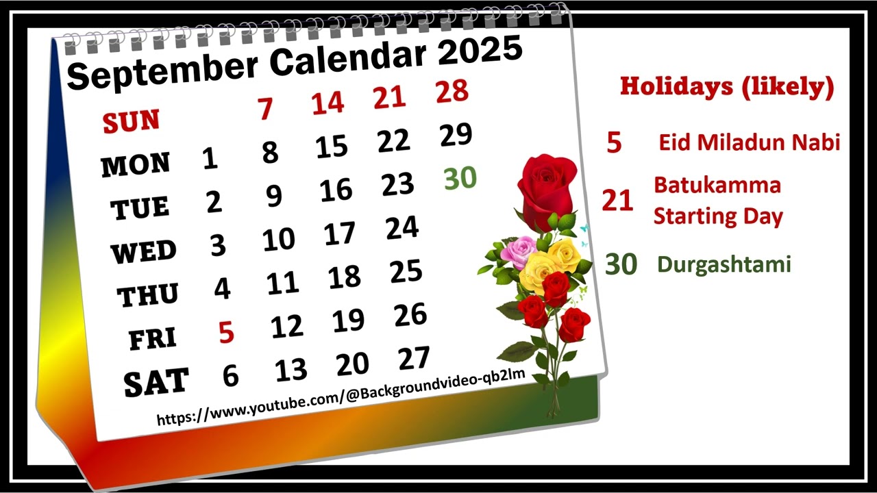 September Calendar 2025, #septembercalender2025,