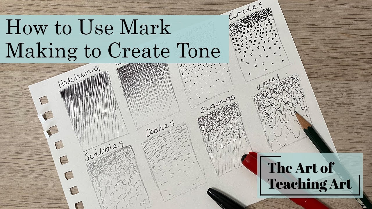 How to Use Mark Making to Create Tone- Art Demonstration- Pen and Pencil