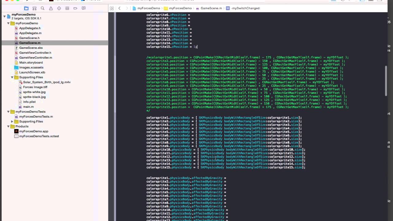 Sprites and Forces Tutorial Video / source code: github/robzim