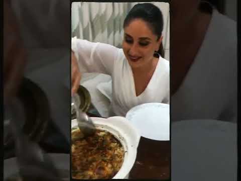 Karena Kapoor eating beef biryani