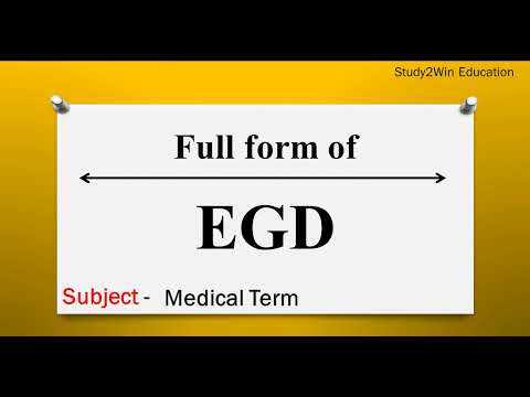 EGD ka full form l Full form of EGD in English l Subject Medical Term
