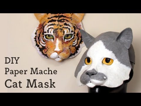 DIY Cat Mask for Paper Mache