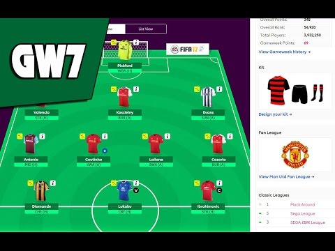 Gameweek 7 - Double Up - Fantasy Premier League 2016/17