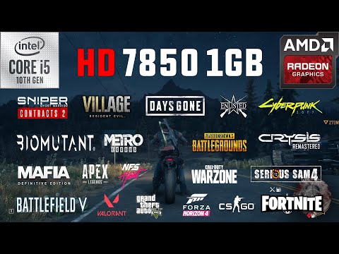 HD 7850 1GB Test in 20 Games in 2021
