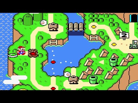 Super Mario World - Complete world map tour (all 96 levels) and easily missed exits explained