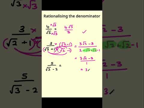 GCSE Higher Maths – How to Rationalise the Denominator (Higher Non-Calculator)