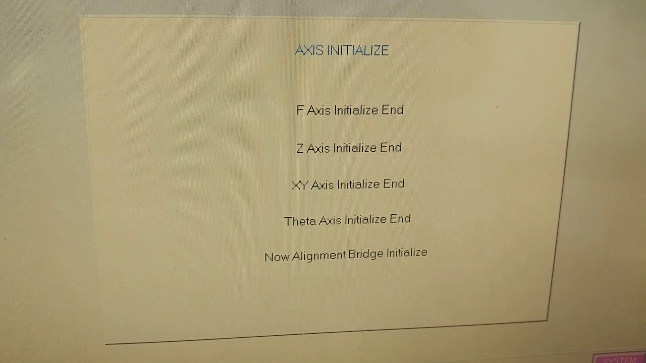 UF3000 INITIALIZE