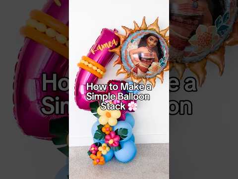 How to Make a Simple Number Balloon Stack | Easy Balloon Decor for Beginners 💕