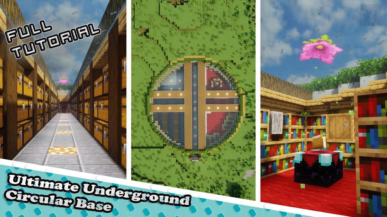🌍 Ultimate Underground Circular Base Tutorial | Full Minecraft Survival Build