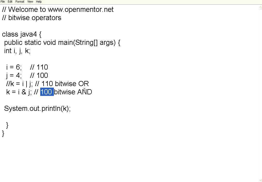 Java Part 4 Bitwise operations