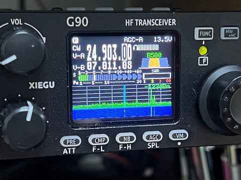 Morse Code(CW) radio communication on 12 meter band(24Mhz)