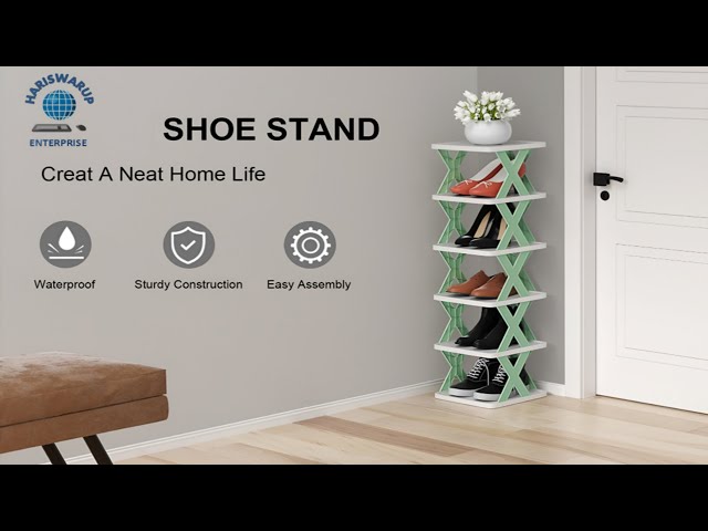 Shoe Rack - 6 Layer Shoe Rack Plastic Stackable Multipurpose Storage ...