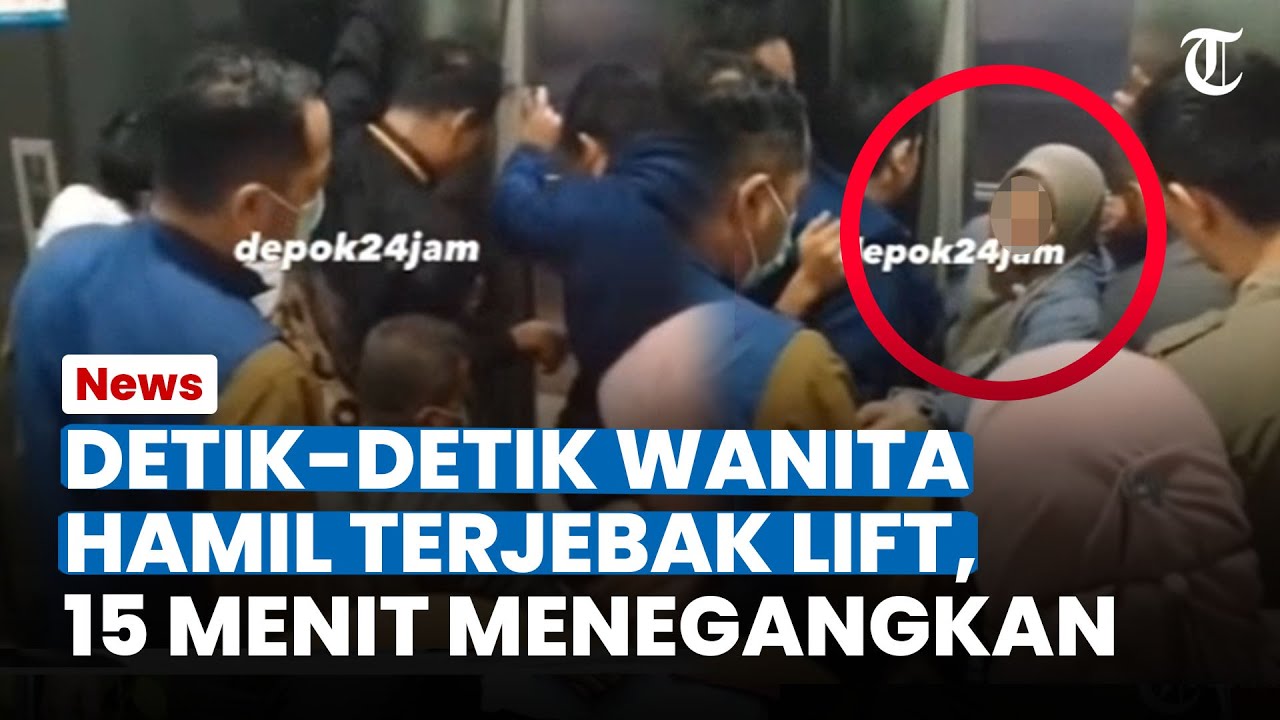 VIRAL! Detik-detik Wanita Hamil Terjebak Lift, Proses Evakuasi Selama ...