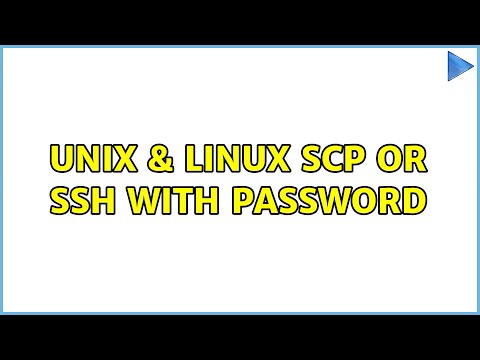 Unix & Linux: scp or ssh with password (2 Solutions!!)