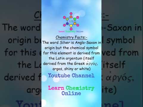 Chemistry Facts | Name of silver #learnchemistryonline