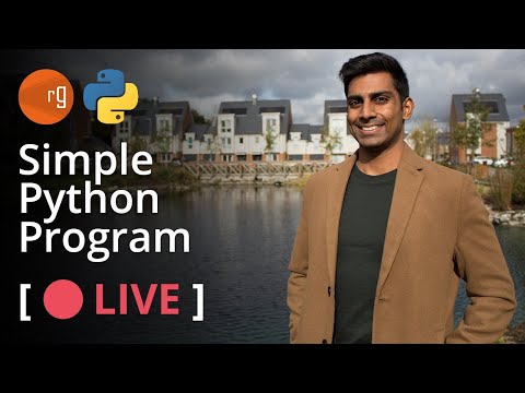 🔴 First live stream - Let's write a basic Python program