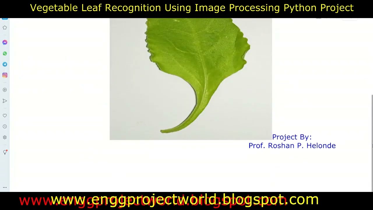 Vegetable Leaf Recognition Using Image Processing Python Project With Source Code