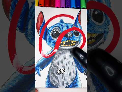 I drew stitch with Posca paint markers! #posca #art