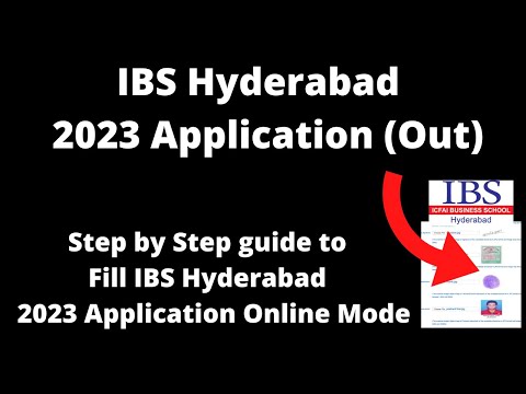 IBS Hyderabad Admission 2023 Application (Out)- How to FIll Application Form Online Mode